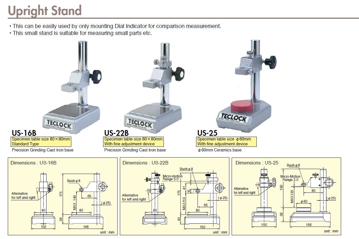 Ichiban Precision Sdn Bhd - Teclock - Teclock Upright Stands